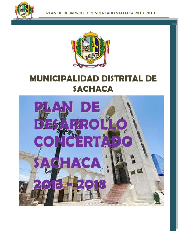 PLAN DE DESARROLLO CONCERTADO DE SACHACA 2013 - 2018 (1) | PDF