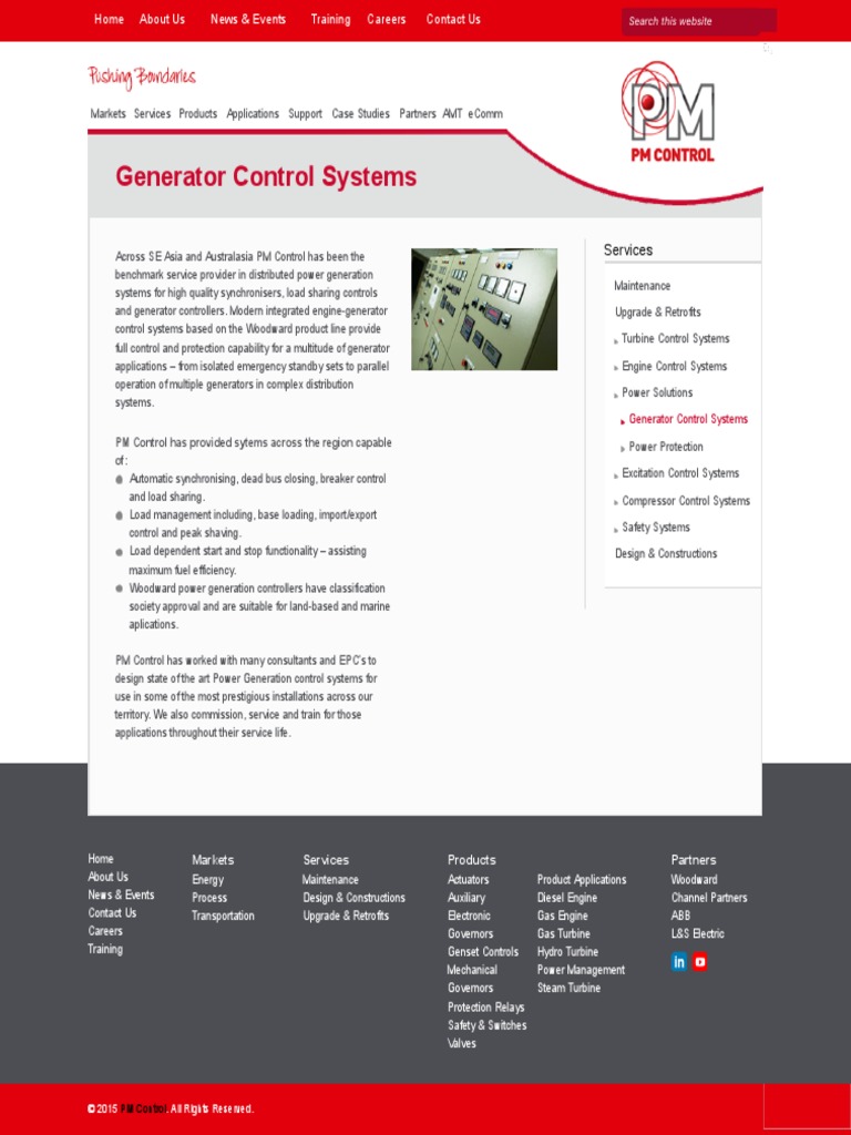 Generator Control Systems - PM Control | PDF