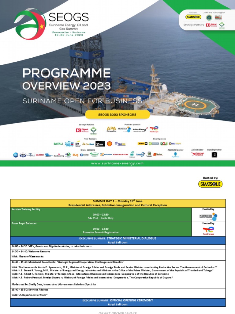 SEOGS 2023 - Programme Overview (EXTERNAL) | PDF