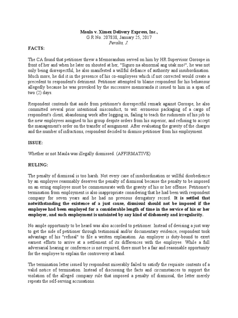 Maula v. Ximex Delivery Express, Inc. | Download Free PDF | Justice ...