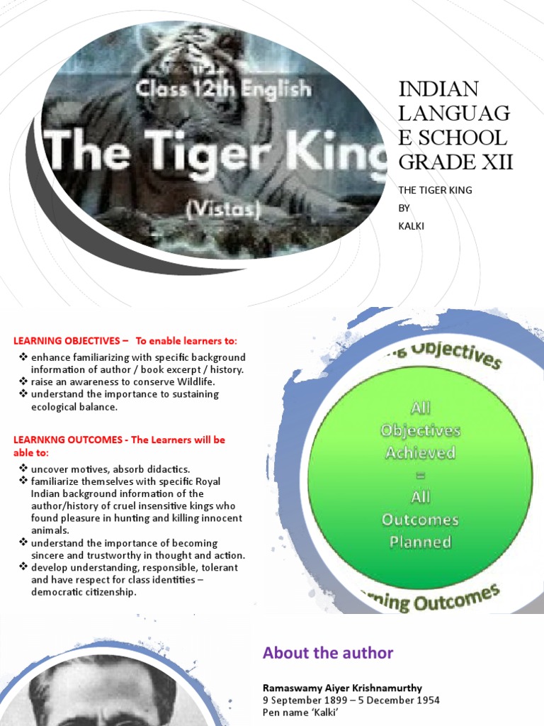 The Tiger King PPT Vistas GRD XII | PDF