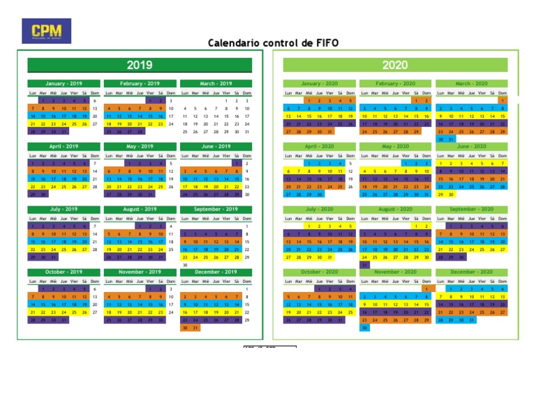 F06 - 02 - R00 Calendario Control de FIFO | PDF