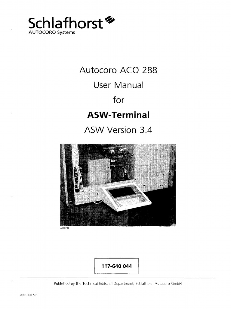 ASW Terminal ACO 288 | PDF