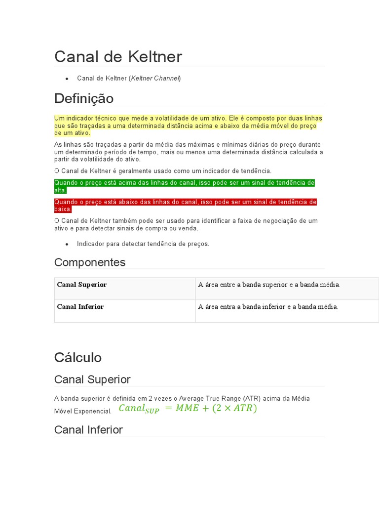 Canal de Keltner | PDF