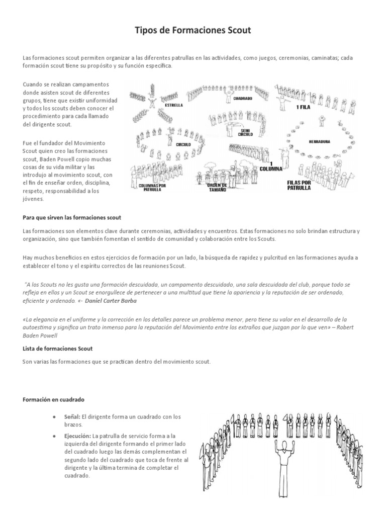 Tipos de Formaciones Scout | PDF
