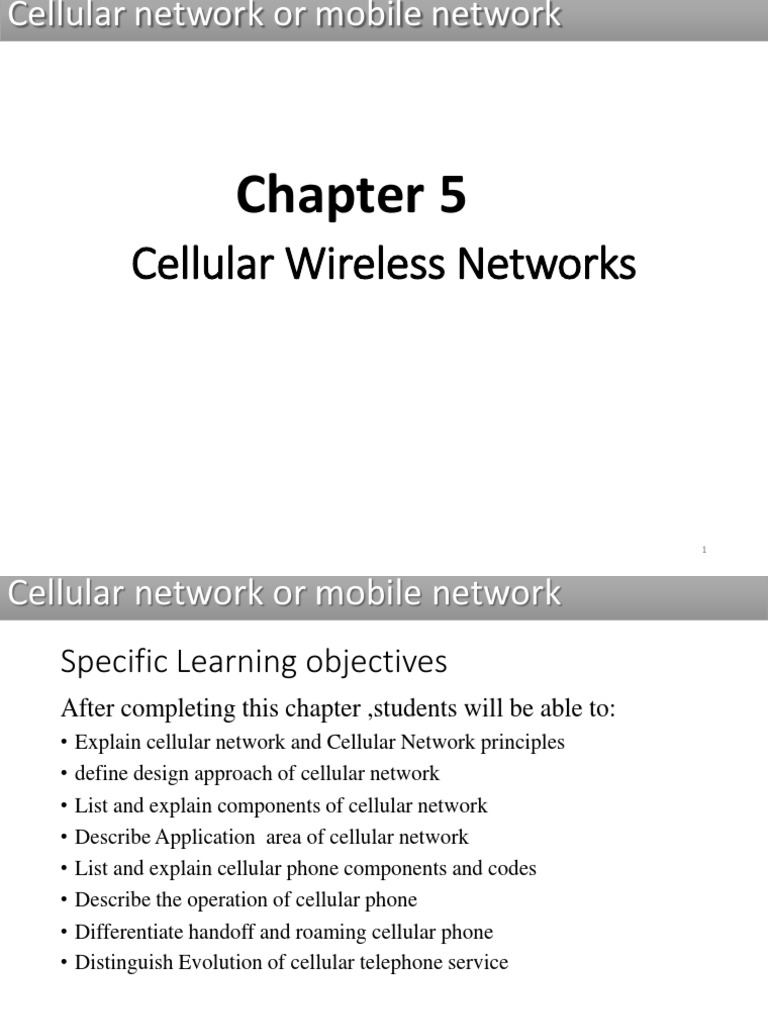 ch-5 Cellular Network | PDF | Cellular Network | Computer Network