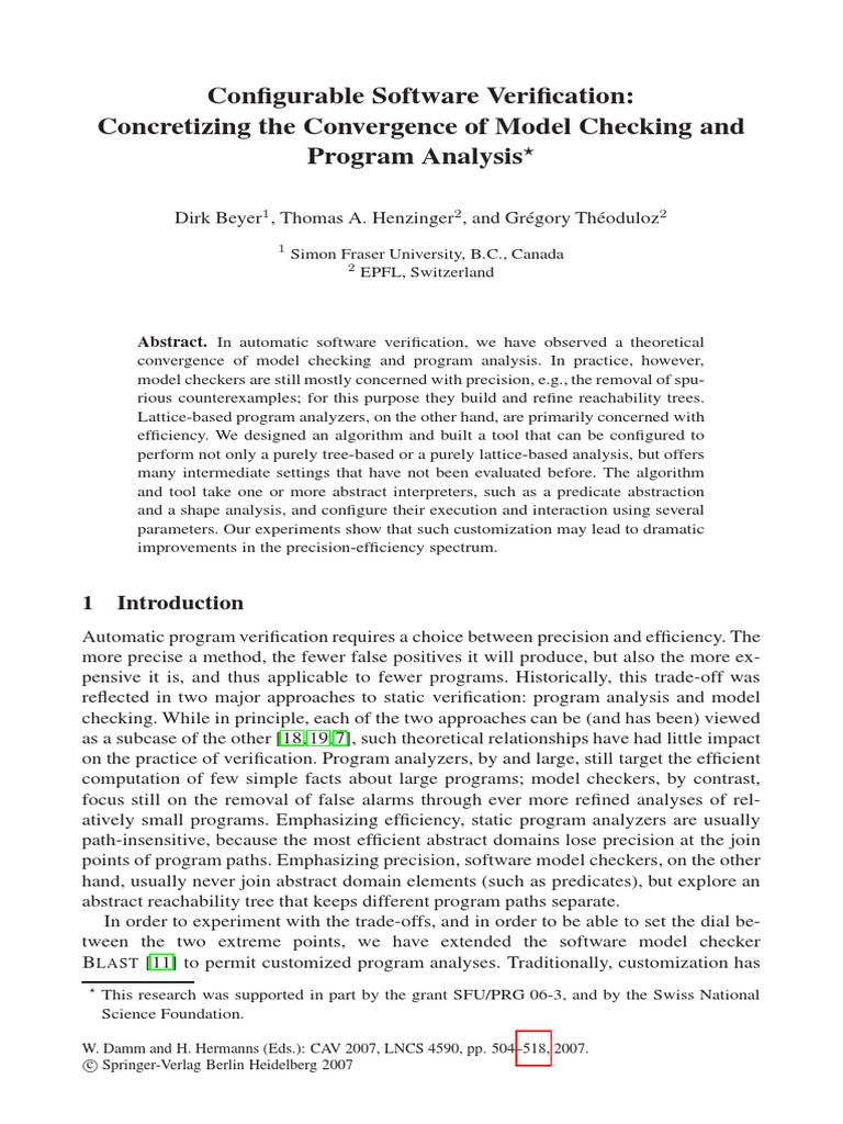 2007 Cav Configurable Software Verification Pdf
