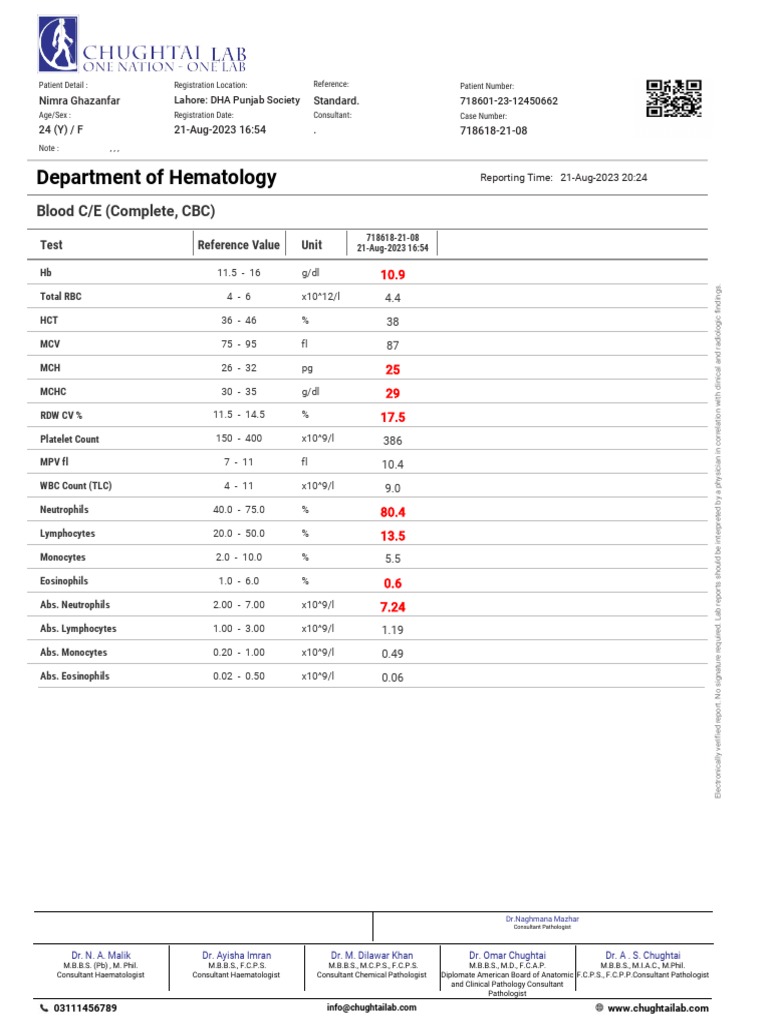 Report Viewer | PDF | Pathology | Hematology