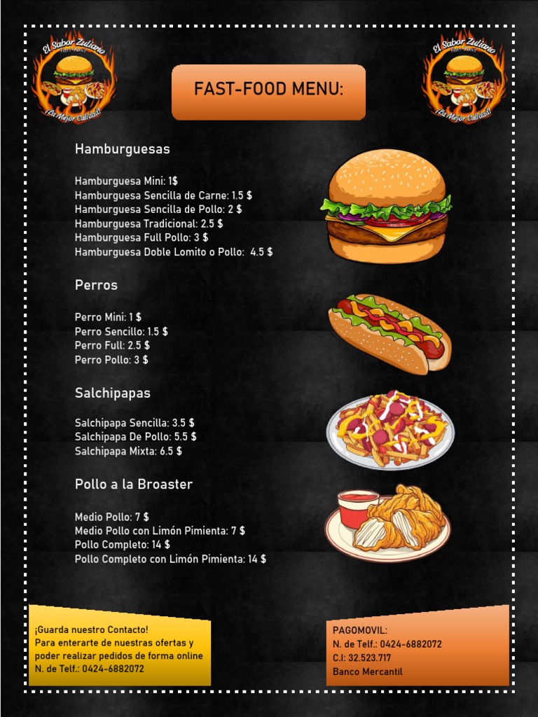 Menu, El sabor zuliano 2 | PDF