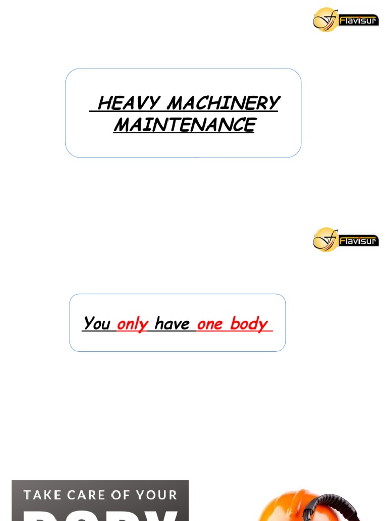 Heavy Machinery Maintenance | PDF