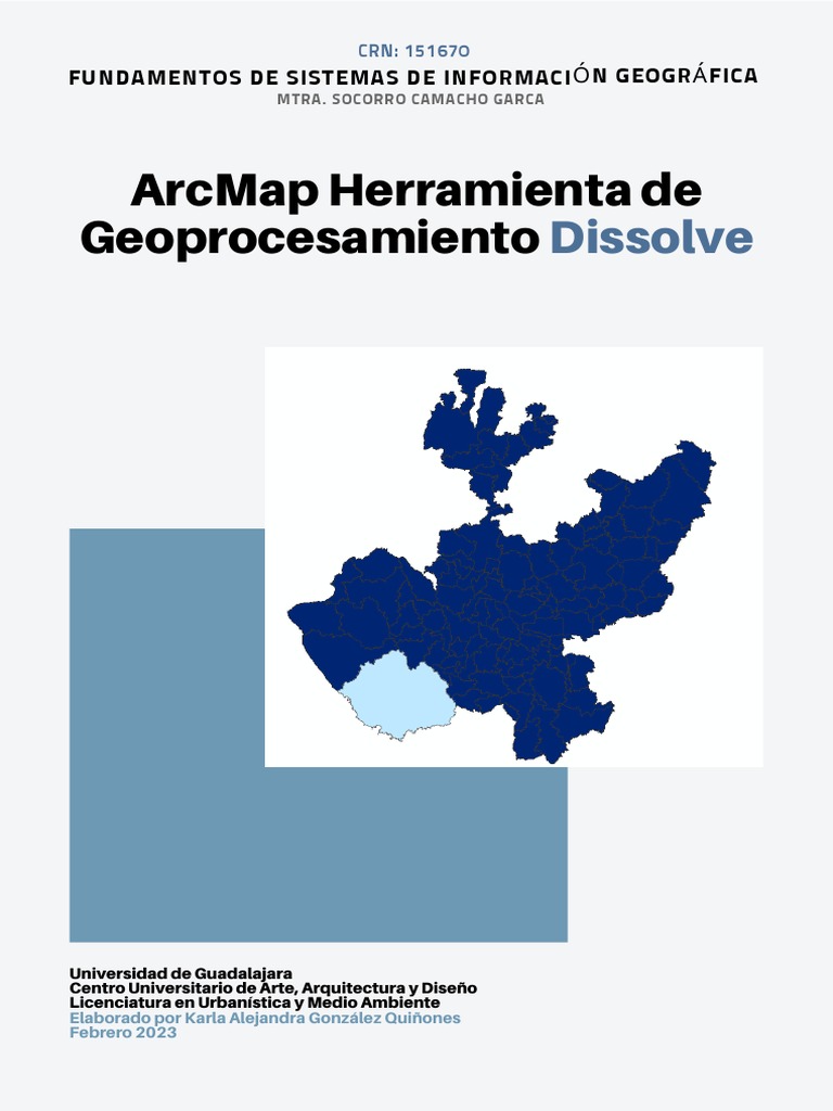 ArcMap Herramienta de Geoprocesamiento Dissolve | PDF | Informática