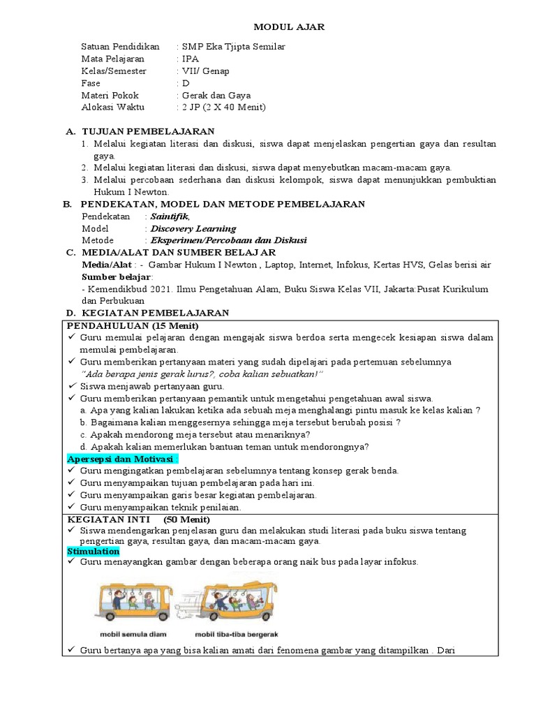 Modul Ajar Gerak Pertemuan 3 | PDF