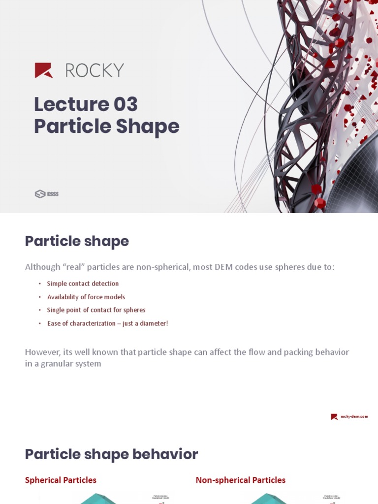 Particle Shape Representation in DEM | PDF | Science & Mathematics