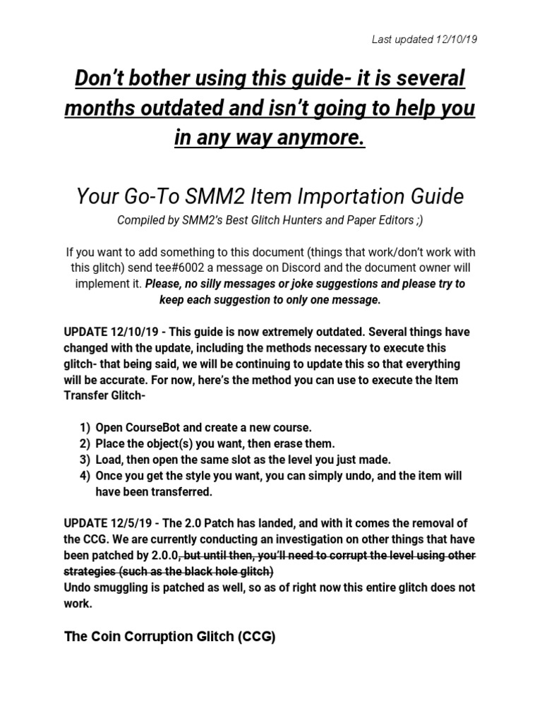 Your Go-To Smm2 Item Importation Guide | PDF | Nintendo Franchises ...