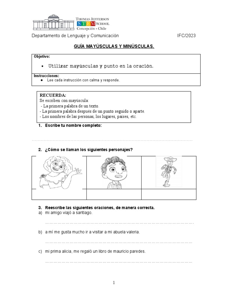 2.guía Mayúsculas | PDF