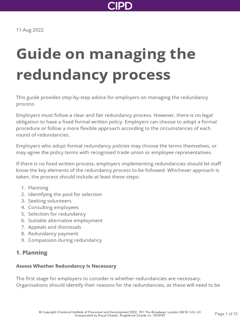 hr-managing-redundancy_20230327T223951 | PDF | Employment | Layoff