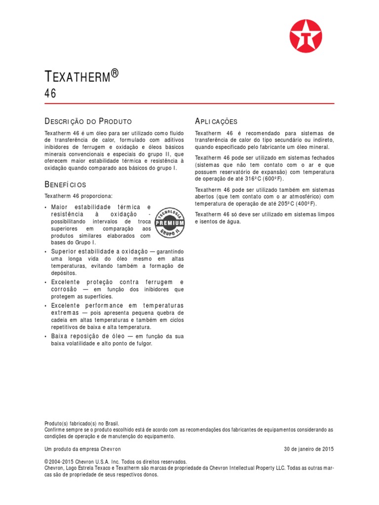 Texatherm 46 Brasil | PDF