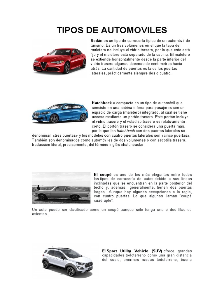 Tipos de Automoviles | PDF
