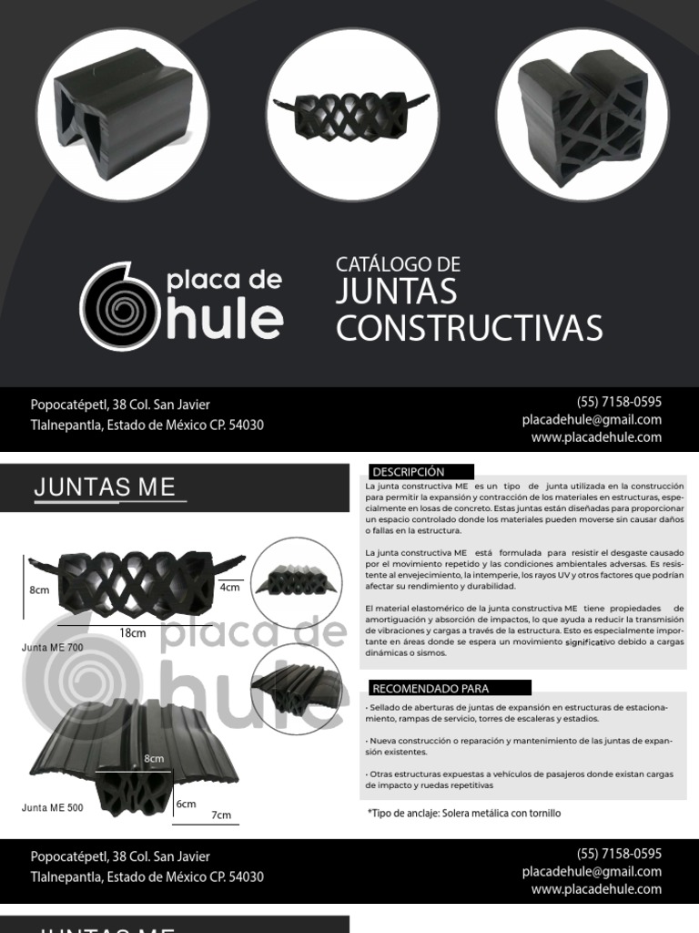 Catalogo de Juntas | PDF | Ciencias fisicas | Física Aplicada e Interdisciplinaria