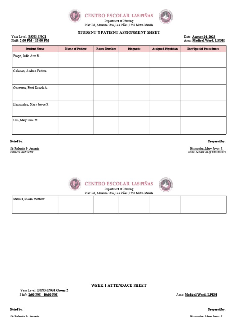 Students-assignment-sheet Nursing Format | Pdf | Nursing | Medical 