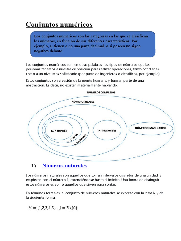 1 Matematica Conjuntos Numéricos | PDF