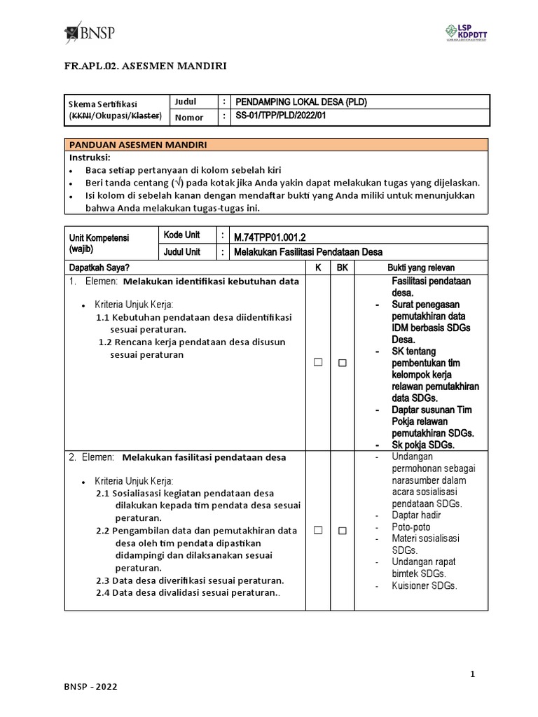 Fr. Apl. 02-Pld BPK Asli | PDF