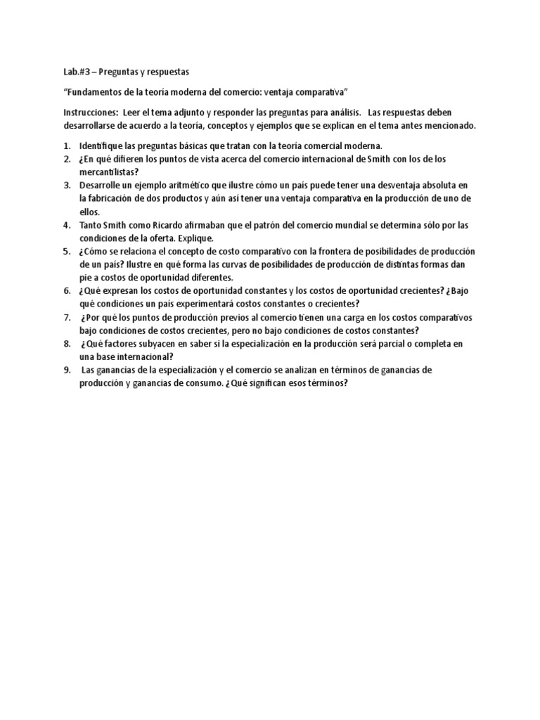 Lab.#3 - Preguntas y Respuestas. Capitulo 2 | PDF