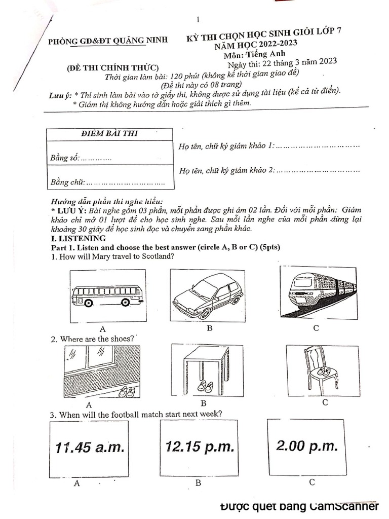 Anh HSG 678 Quảng Ninh (2022-2023) | PDF