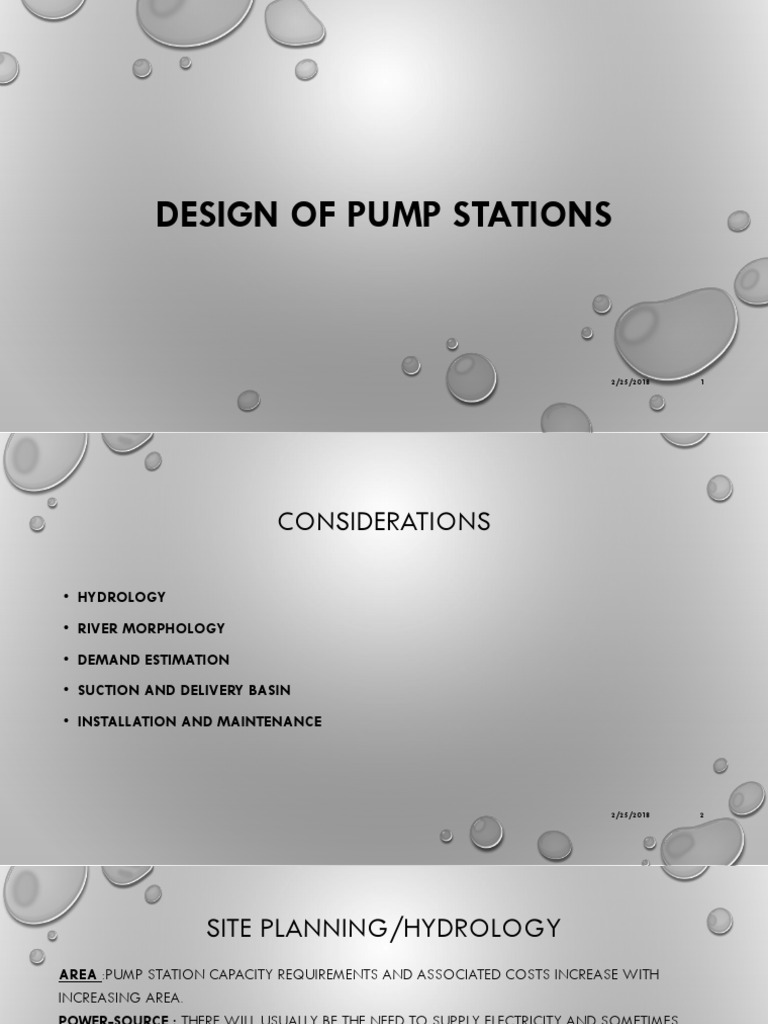 Design of Pump Stations-1 | PDF | Pump | Valve