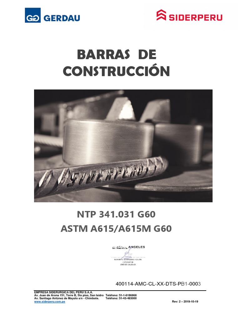 Barras de Construcción Siderperú G60 | PDF