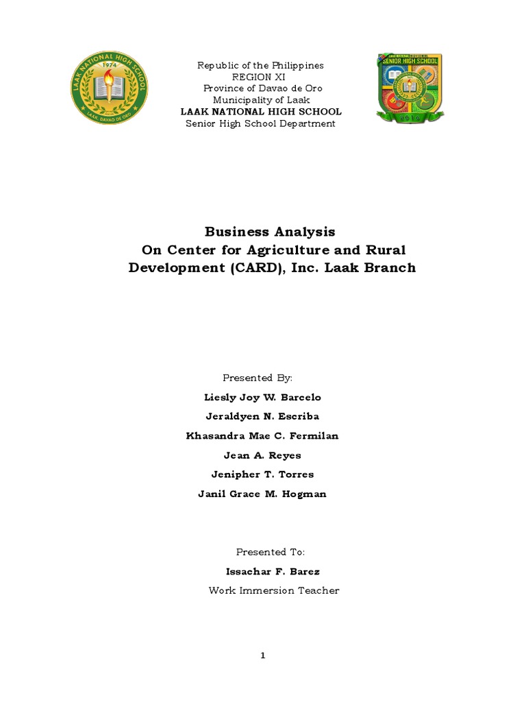 Business Analysis Card Inc | PDF