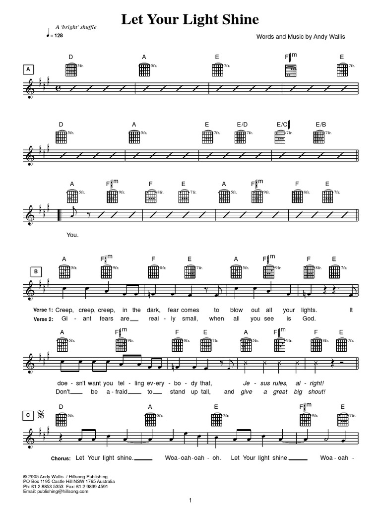 Let Your Light Shine (Hillsong Kids) Light | PDF