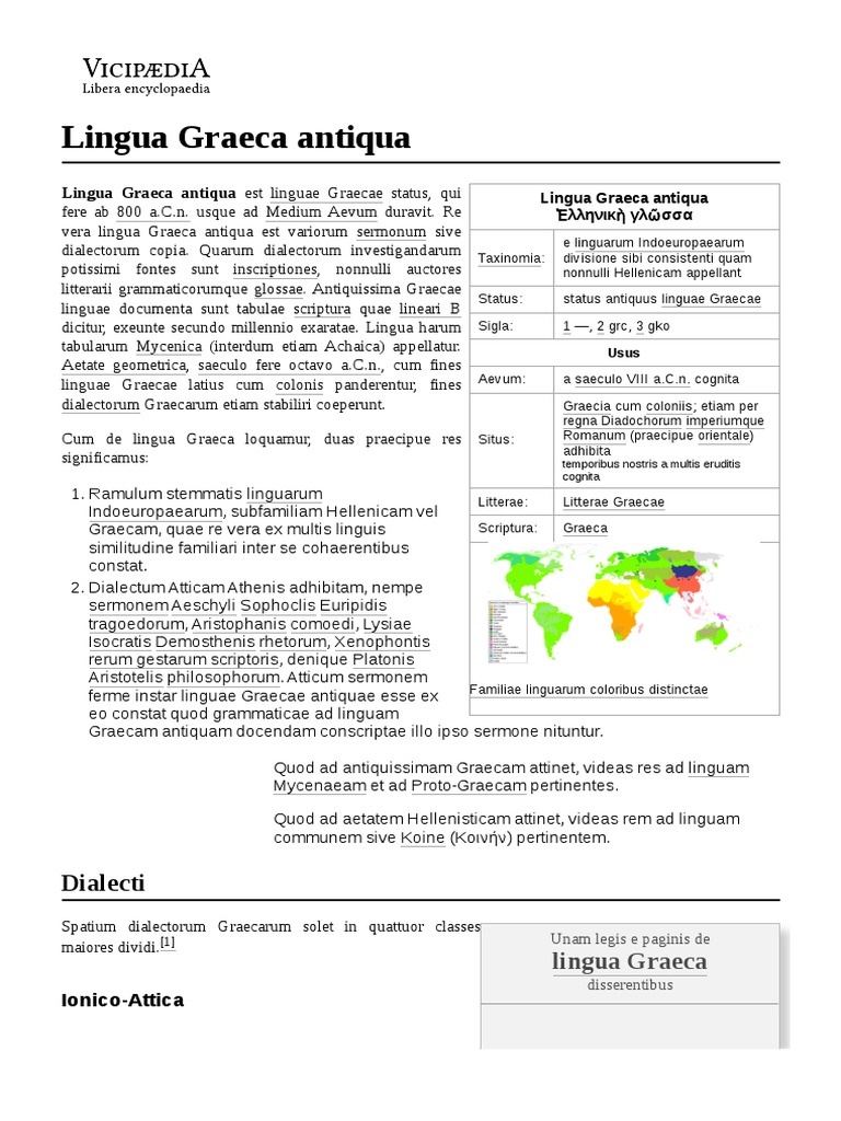Lingua Graeca Antiqua | PDF