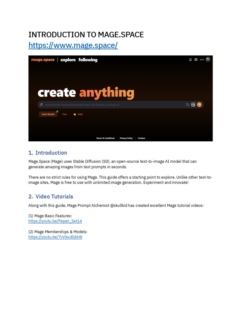 Introduction To Mage - Space | PDF | Computers