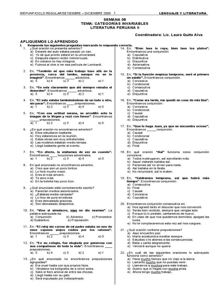 8lenguaje y Literatura Laura Quito Alva | PDF | Artes del Lenguaje y ...