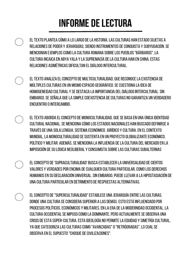 Informe de Lectura | PDF