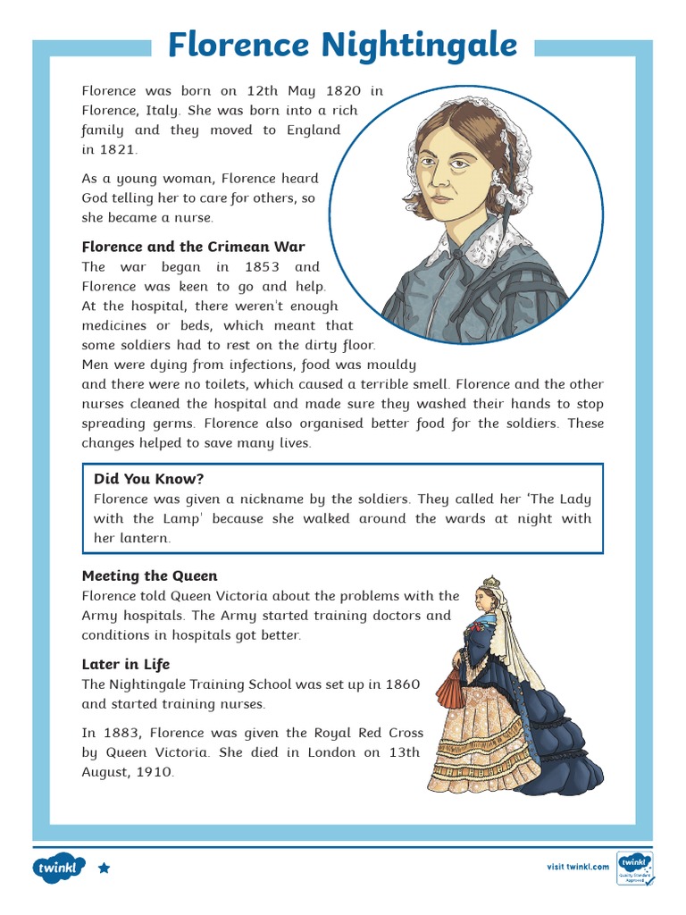 Florence Nightingale: A Nursing Pioneer | PDF | Florence Nightingale ...