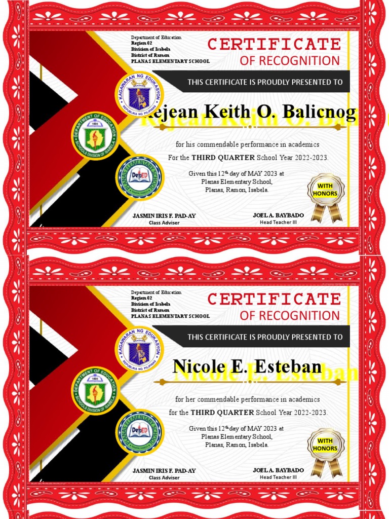With Honors Certificate | PDF