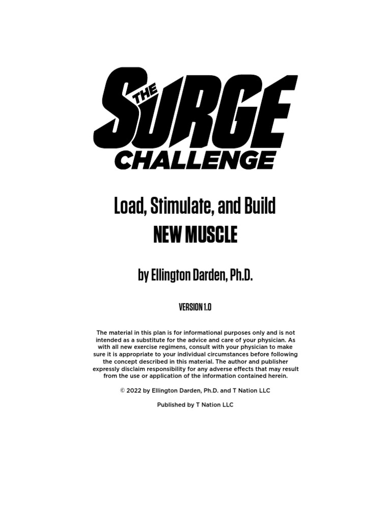 Surge Challenge: Build New Muscle | PDF | Self-Improvement