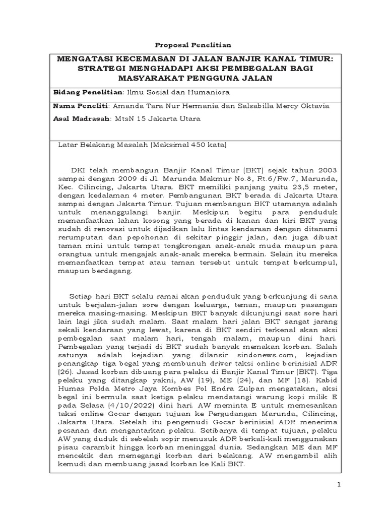 Fix - Kondisi Kecemasan Pengguna Jalan BKT | PDF