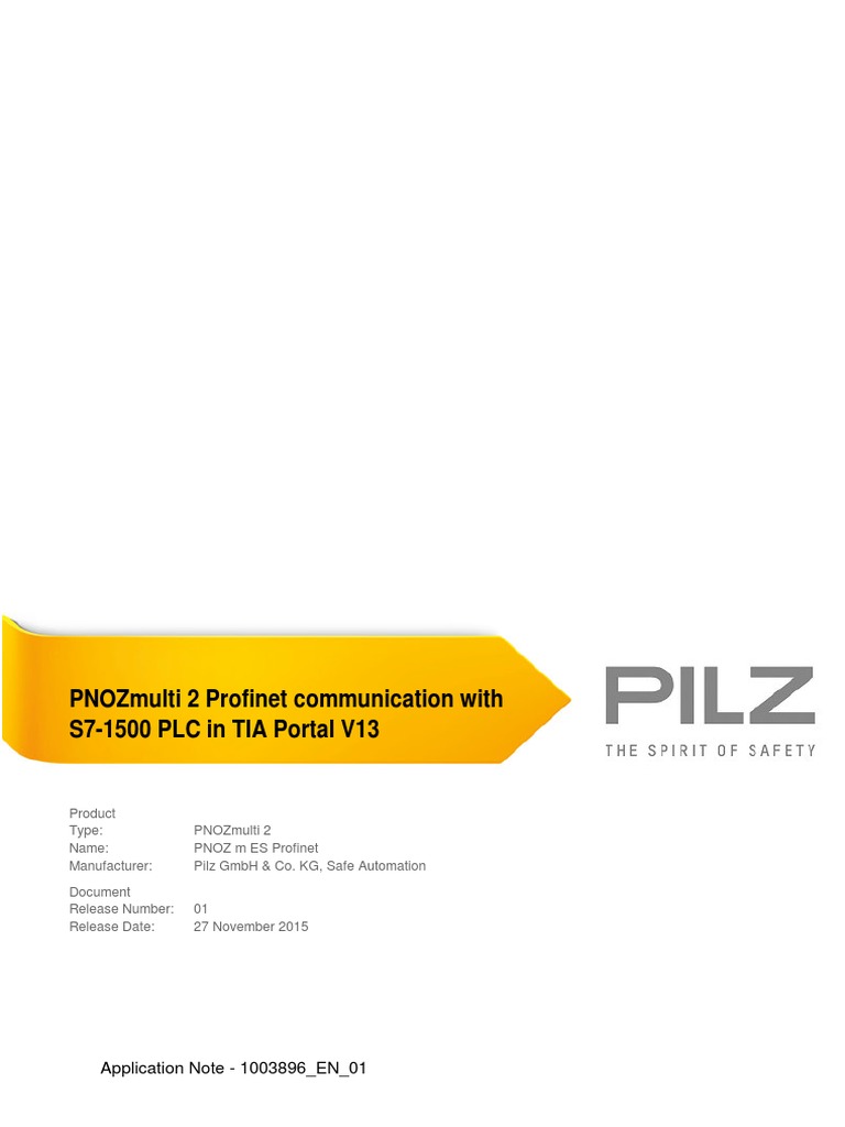 Dokumen - Tips - Pnozmulti 2 Profinet Communication With s7 1500 PLC in Tia Application Note | PDF
