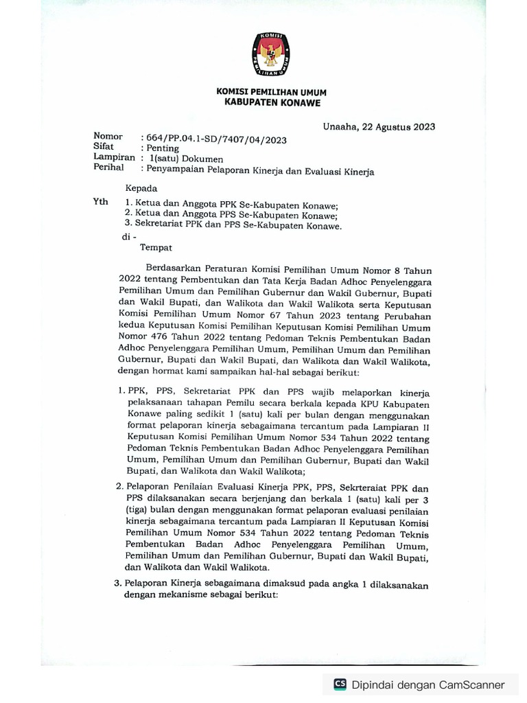 PENYAMPAIAN PELAPORAN KINERJA Dan EVALUASI PPK, PPS Dan SEKRETARIAT PPK Dan PPS | PDF