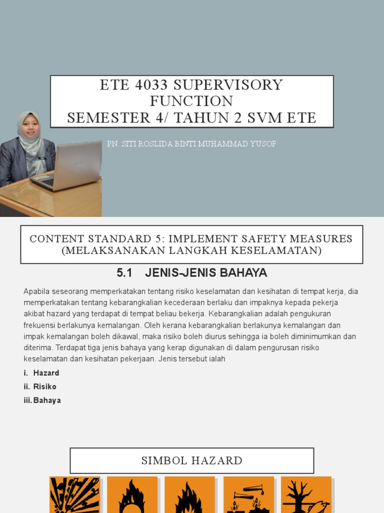 Content Standard 5 Implement Safety Measures | PDF