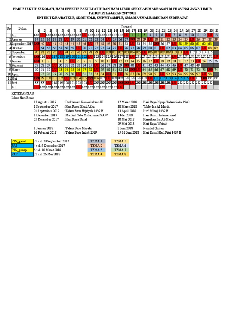 5 .Kalender 2017-2018 - Ok | PDF