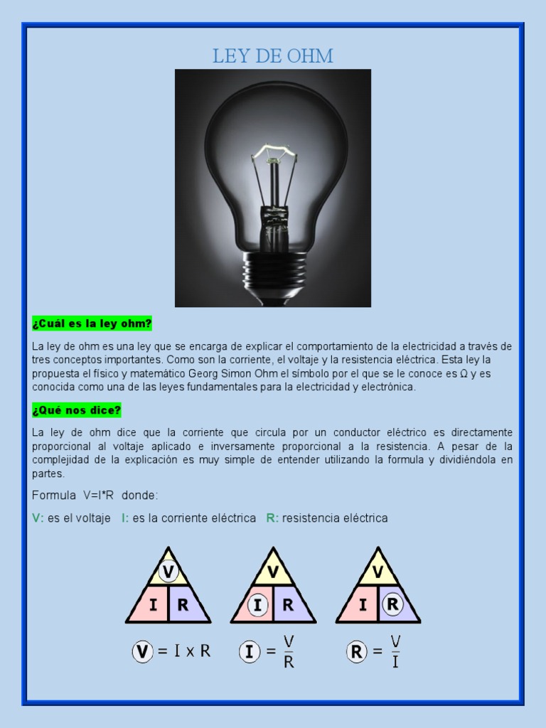 Ley De Ohm Pdf Tecnología 0975