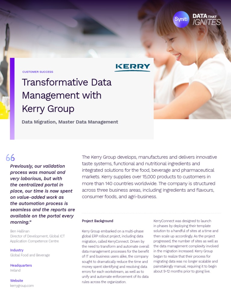 Case Study - Kerry Group | Download Free PDF | Automation | Trademark