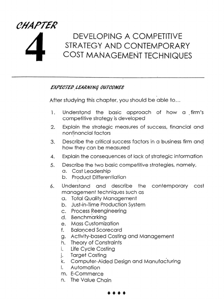 Strategic Cost Management Chapter 4 | PDF