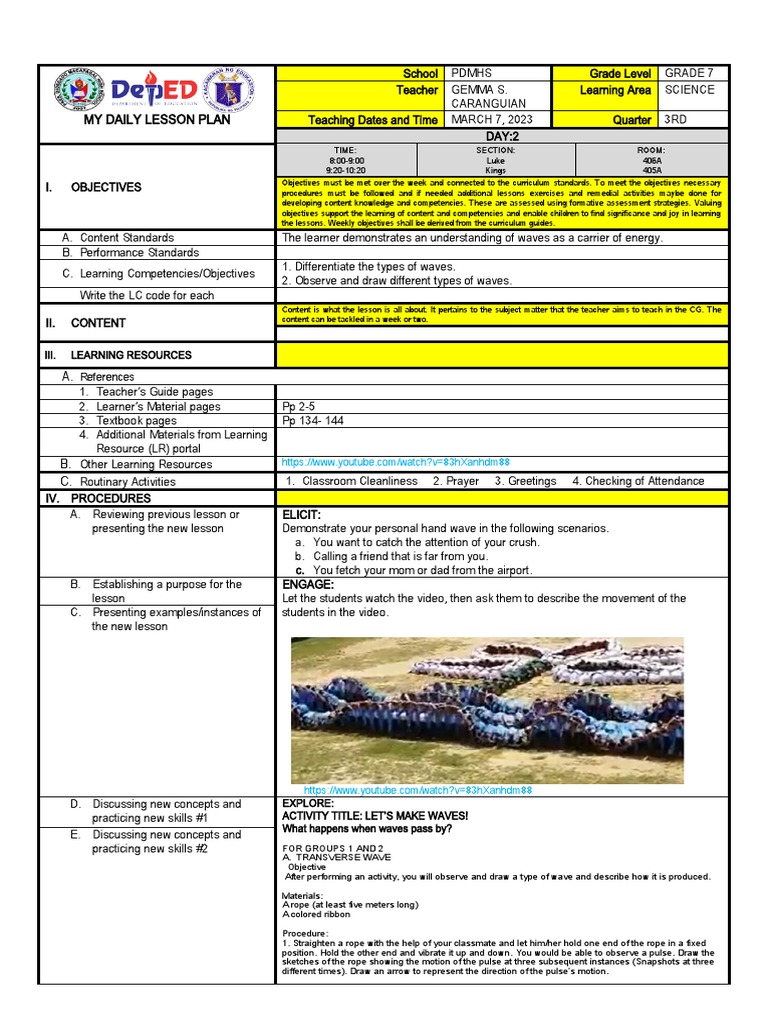 Demo-Types of Waves | PDF | Waves | Learning