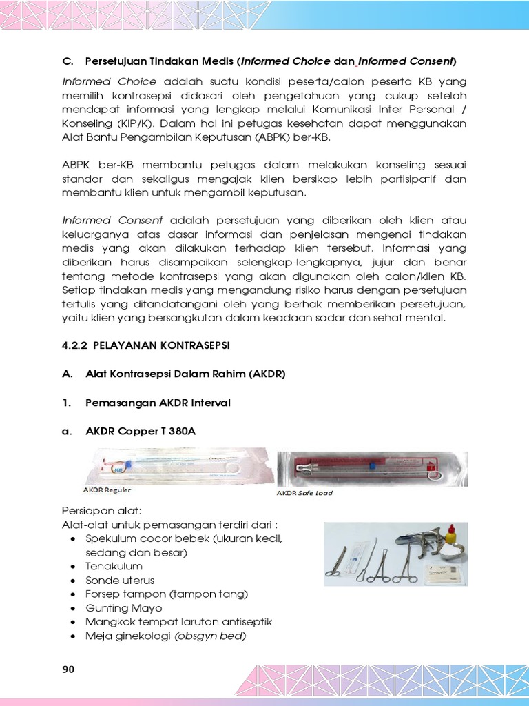 Pedoman Pelayanan Kontrasepsi Kemenkes Informed Consent | PDF