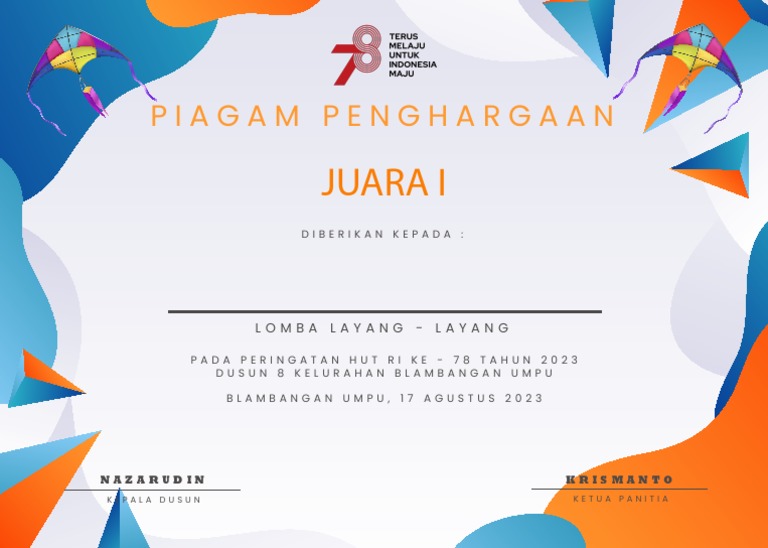 Piagam Lomba Lyang | PDF